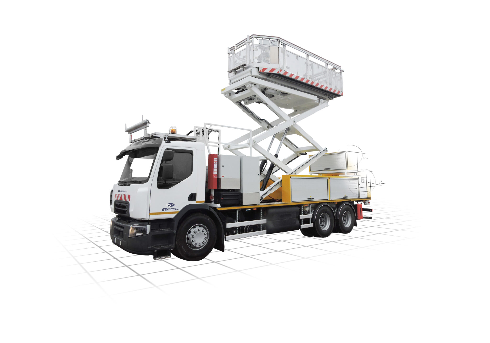 Bi-mode road-rail catenary maintenance vehicle Air Wizard C PF | Geismar