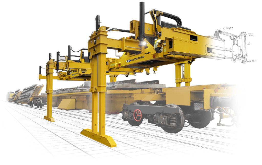 Track & turnout panel laying method for tilting wagon PWP | Geismar